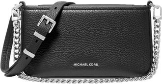 Michael Kors Bryant Small Convertible Crossbody Bag, Bandoulière Femme, Ferrures argentées/Noires, Taille Unique