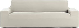 Eysa Bi-elastischer Sofabezug für 4-Sitzer, Ecru, Design Harlem
