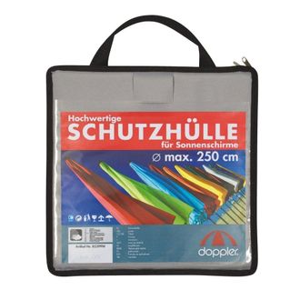 Doppler Schirmhülle für Sonnenschirm ACT hellgrau, mit Tragetasche