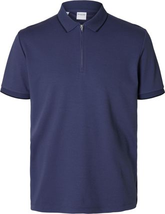 Selected Slhfave Sport Zip Ss Polo Noos