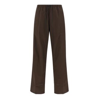 Yves Salomon Poplin Hosen - - Trousers - Damen - Braun - S