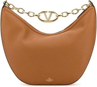 Valentino Garavani Femme, Sacs, Beige, Taille: ONE Size Sac Hobo Moyen VLogo Moon