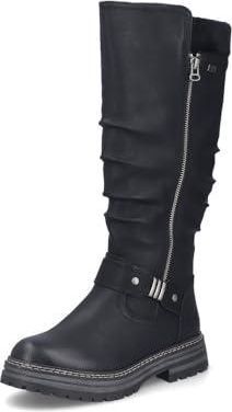 Rieker Bottes en cuir femmes 93093, Pointure:40 EU, La couleur:noir