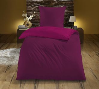 Mesana Bettw&auml;sche Mikrofaser Flanell Cashmere-Touch 80x80 + 155x220 cm