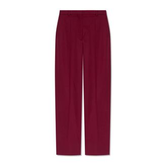Stella McCartney Wollfaltige Hose - - Trousers - Damen - Rot - XS