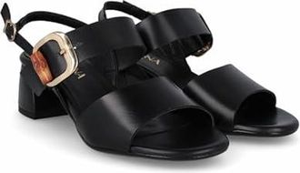 Lince Lince Sandales Tacon Comodo | Semelle en caoutchouc | Semelle intérieure gel | V52751 | Fabriquées en Espagne, Noir, 41 EU