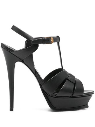 Saint Laurent Tribute Plateau-Sandalen - Schwarz