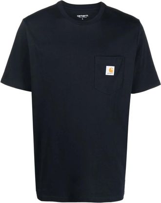 Carhartt Work in Progress S/S Pocket T-Shirt - - Tops - Herren - Blau - S