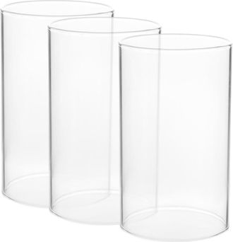 UPKOCH Glas Kerzenhalter Zylinder 15X8X8Cm Transparent Windschutz Glaszylinder Ohne Boden F&uuml;r Wohnaccessoires Und Dekoration
