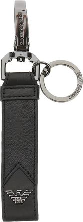 Emporio Armani porte-clés à breloque logo - Noir
