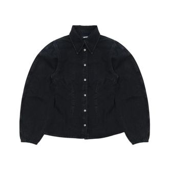 Rotate Vinetta Jeanshemd - - Blouses & Shirts - Damen - Schwarzk - L
