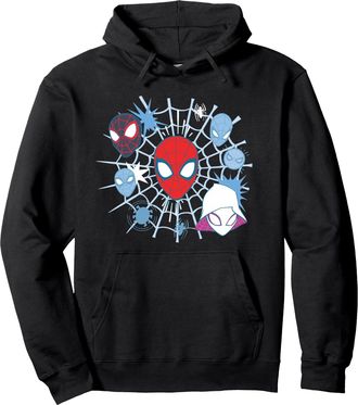 MARVEL Spider-Man Team Spidey Big Face Collage Pullover Hoodie