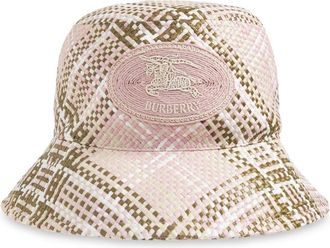 Burberry Homme, Accessoires, Rose, Taille: XL Check Bucket Hat