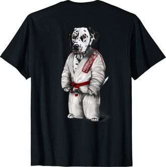 Fox Republic Design Dalmatiner Hund Judo Karate Master in Wei&szlig; Judogi T-Shirt