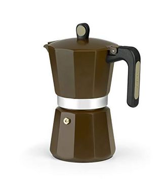 Monix New Cream | Cafetière de 12 Tasses, Fabriquée en Aluminium, Compatible Toutes Sources de Chaleur Induction Incluse