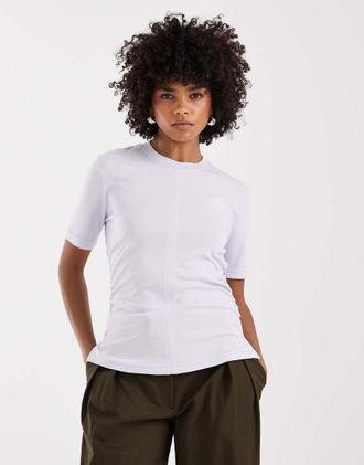 Calvin Klein Jeans Calvin Klein - T-shirt avec logo imprimé façon gel - Lilas/blanc