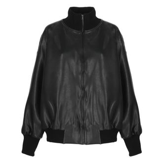 Norma Kamali Femme, Vestes, Noir, Taille: S Bomber Jacket