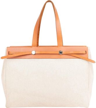 Herm&egrave;s Crossbody Bags - Hermes Classic Cotton Cabas GM Handbag - Gr. unisize - in Braun - f&uuml;r Damen