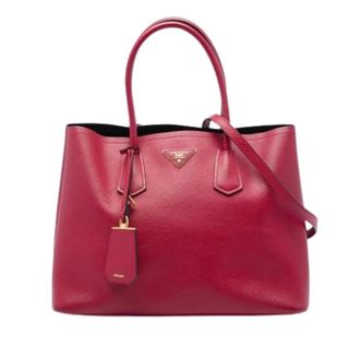 Prada Pre-owned Saffiano Satchel - Femme - Pre-owned - Rouge - Taille: ONE Size