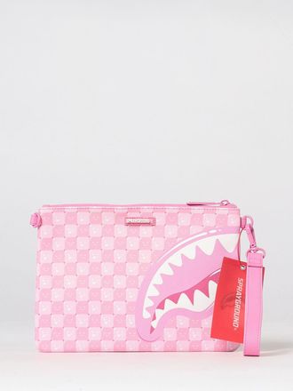 Sprayground Dokumententasche mit Schachbrettmuster und Logo aus beschichteter Baumwolle