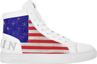 Philipp Plein Mid Top Sneakers Star Studs America - - Shoes - unisex - Wei&szlig; - 36 EU