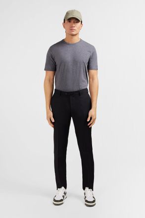 Eden Park Pantalon Slim Noir En Laine &Agrave; Plis Cass&eacute;s