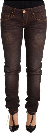 Acht Acht, Femme, Jeans, Brun, Taille: W26 Low Waist Skinny Denim