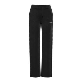 Guess 4G Logo Straight Leg Drawstring Pants - - Trousers - Damen - Schwarzk - L