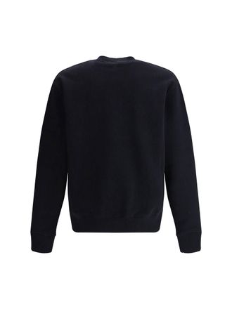 Ami Mens Logoed Sweatshirt Noir Cotton Sweatshirts Sweater