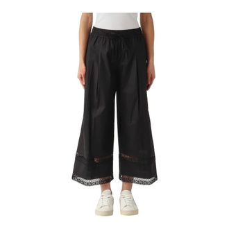 Twinset Damen, Hosen, Schwarzk, SGr&ouml;&szlig;e
