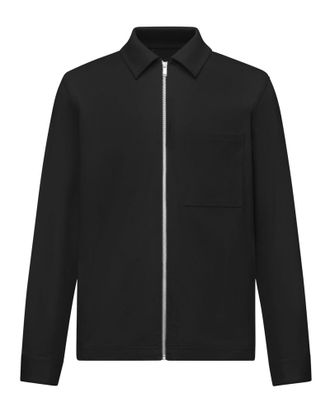 Drykorn Leichtes Stretch-Overshirt mit Zip und Umlegekragen in