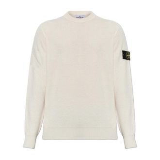 Stone Island Wollpullover mit Logo-Patch - - Knitwear - Herren - Beige - L