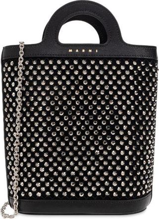 Marni sac à main à ornements en cristal - Noir