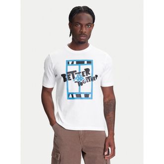 Kappa T-Shirt 351U8JW 001 Wei&szlig; Regular Fit