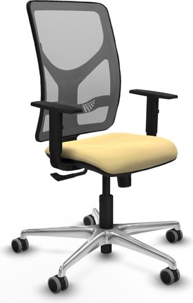 Piqueras y Crespo B&uuml;rostuhl aus Kunstleder mit 1D-Armlehnen, h&ouml;henverstellbare Lendenwirbelst&uuml;tze, mit 3 Positionen und Schneideschaum, mit Rollen von 65 mm, Parkett, G