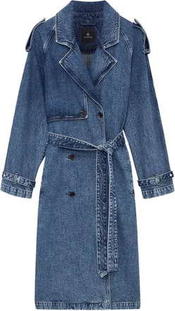 Anine Bing Rickie Maxi Trench - Cabana Blue