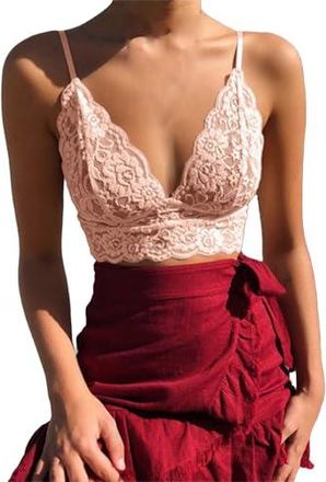 Generic Gilet soutien-gorge doux et confortable, transparent, grande taille, sous-v&ecirc;tements sexy, doux et doux pour la peau, confortable, Rose, XXL