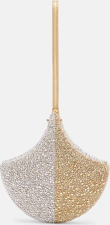 Bulgari Verzierte Clutch Ginkgo aus Veloursleder