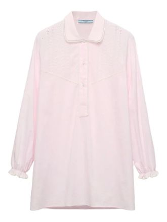 Prada Besticktes Batist-Hemd - Rosa