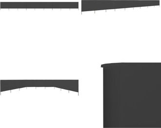vidaXL 9-teiliges Windschutzgewebe 1200 x 160 cm Anthrazit - Windschutz - Faltwand - Sichtschutz - Privacy Screen - Gartenzubeh&ouml;r - Home & Living