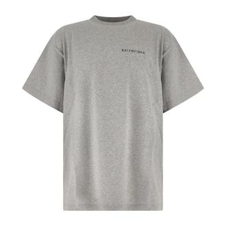 Balenciaga Back Gradient Oversized T-Shirt - - Tops - Herren - Grau - XL