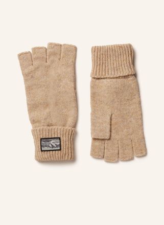 Hestra Handschuhe Raggwool Half Finger beige