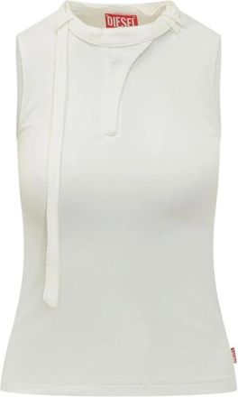 Diesel Femme, Tops, Blanc, Taille: 40 FR Cotton Tank Top