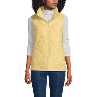 Lands End Isolierte Steppweste FeatherFree, Damen, Gr&ouml;&szlig;e:48-50 regular, Gelb, Polyester, by Lands End