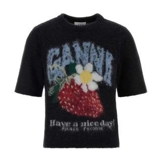 Ganni Damen, Strickwaren, Schwarzk, SGr&ouml;&szlig;e