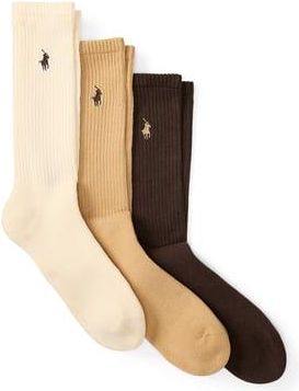 Polo Ralph Lauren Lot de trois chaussettes en coton m&eacute;lang&eacute;