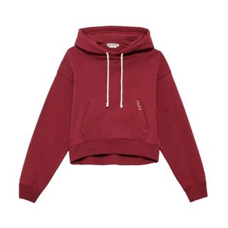 J.W.Anderson Kapuzenpullover mit gebogenem Saum - - Sweatshirts & Hoodies - Damen - Rot - M