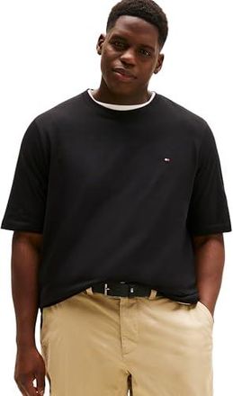 Tommy Hilfiger T-Shirt Manches Courtes Homme Core Stretch Slim Fit, Noir (Black), 4XL