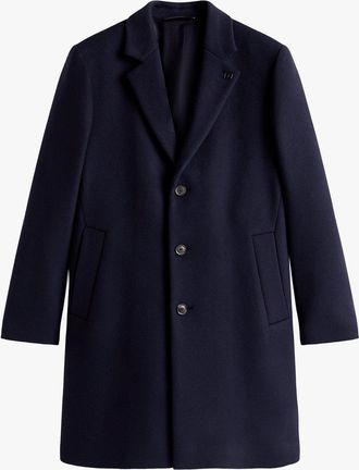 Tommy Hilfiger Manteau droit Smart Casual en laine m&eacute;lang&eacute;e