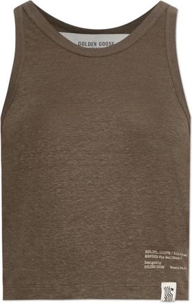 Golden Goose Femme, Tops, Brun, Taille: 38 FR Linen Camisole